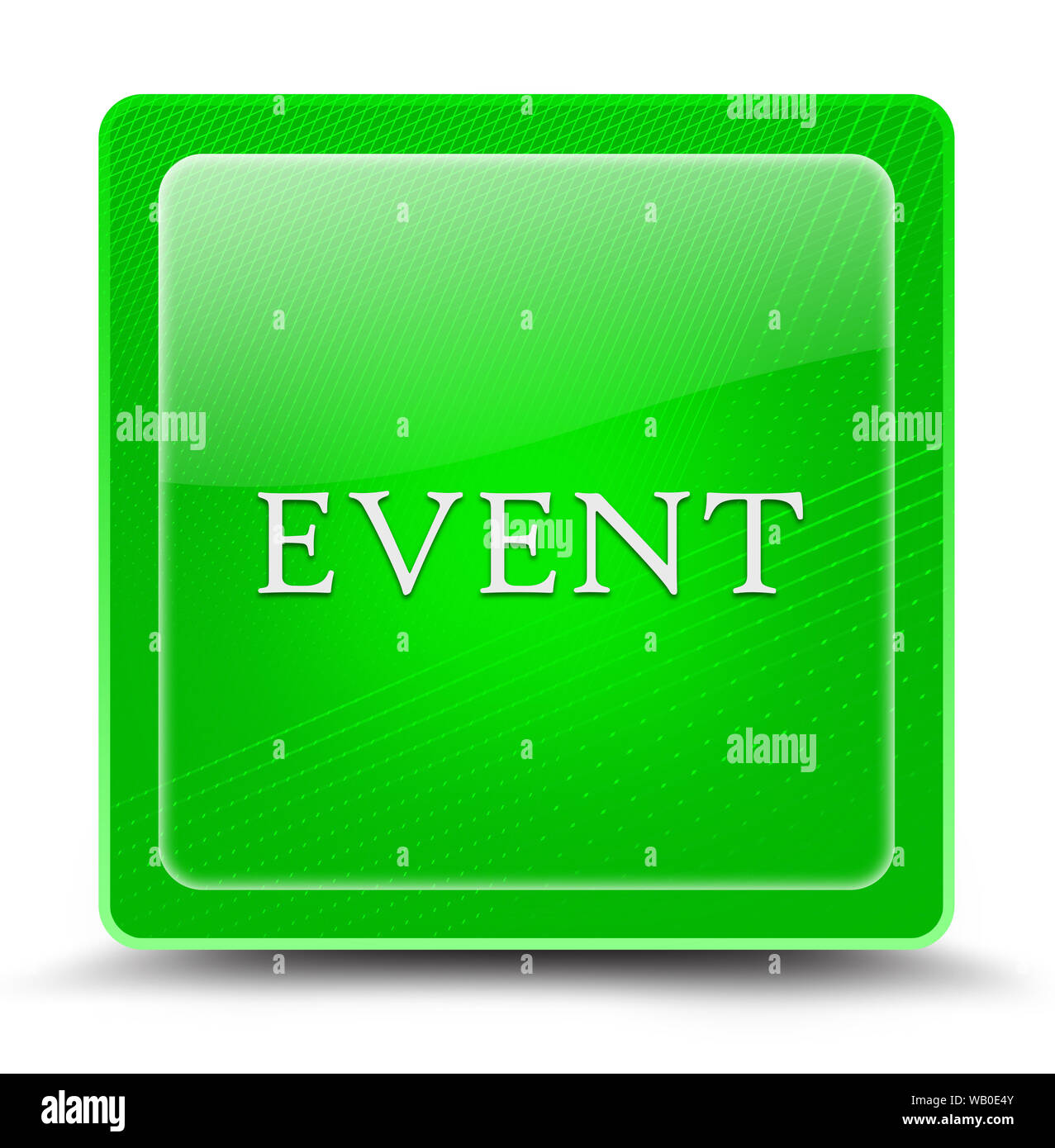 Event isolated on green square glassy button abstract illustration ...