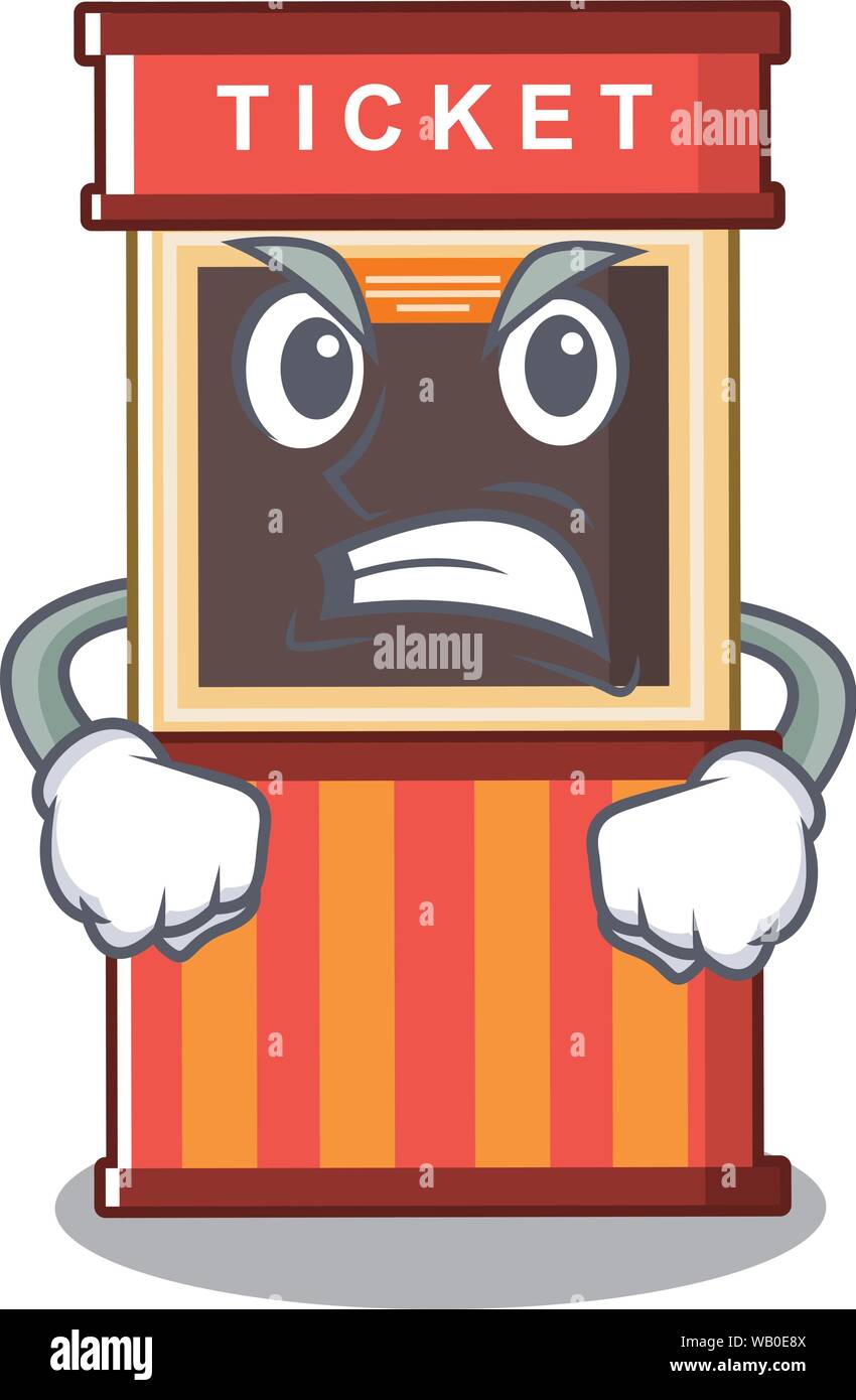 Angry ticket booth isolated with the cartoon Stock Vector Image & Art ...