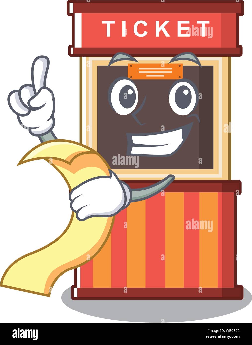 With menu ticket booth isolated with the cartoon Stock Vector Image ...