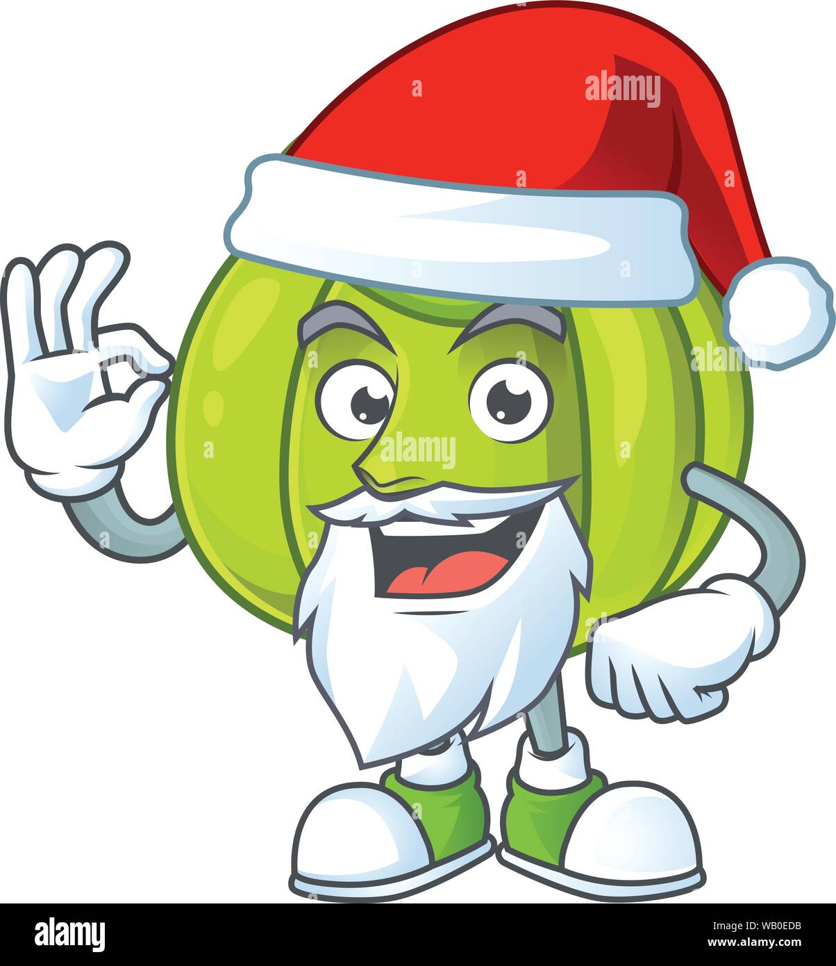 Santa green pumpkin on the cartoon character Stock Vector Image & Art ...