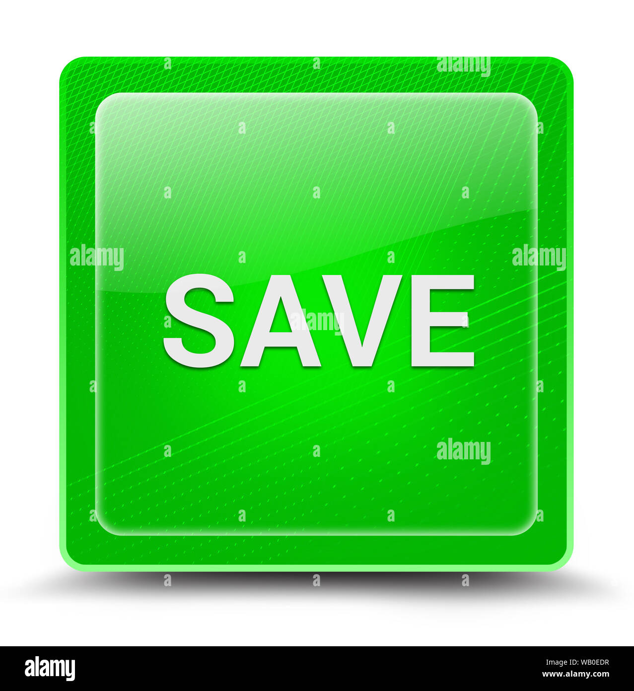 Save isolated on green square glassy button abstract illustration Stock ...