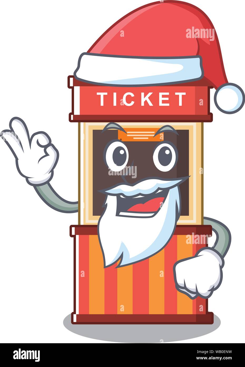 Santa ticket booth in the character door Stock Vector Image & Art - Alamy