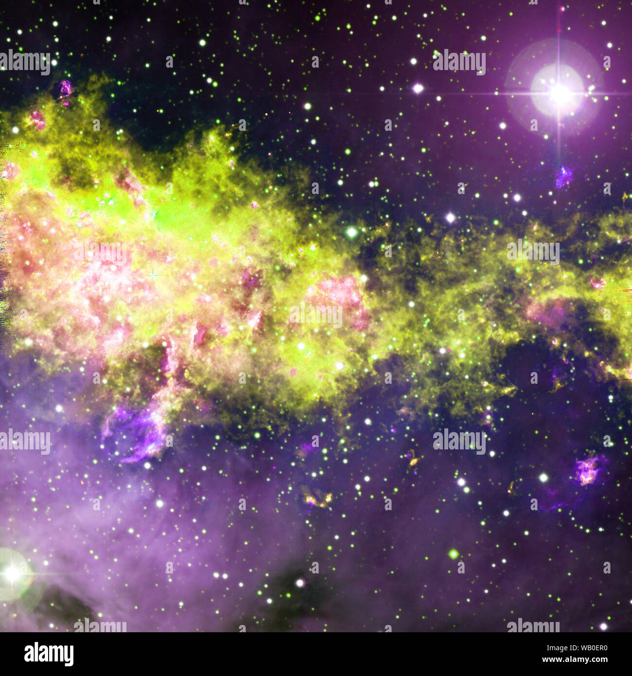 Nebula, starfield, cluster of stars in outer space. Beauty of endless ...