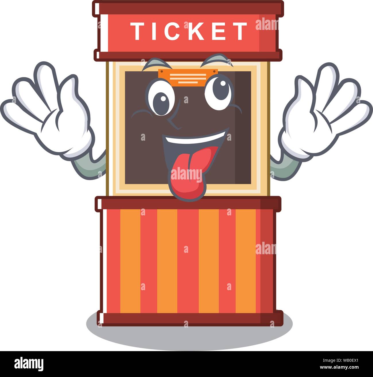 Crazy ticket booth in the character door Stock Vector Image & Art - Alamy
