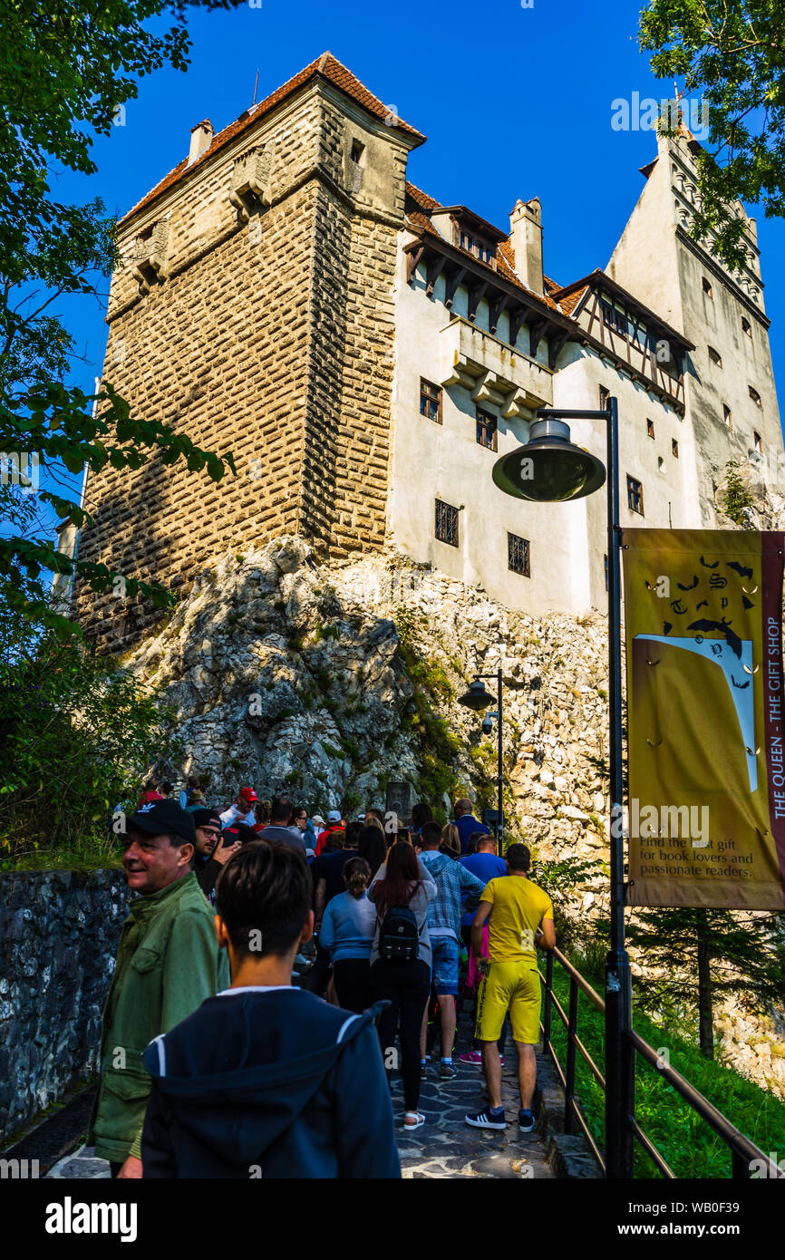 Bran, Romania – 2019. Bran Castle (Castelul Bran). Legendary historical ...