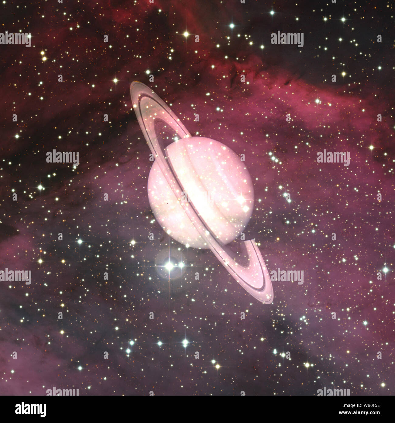 Saturn. Incredibly beautiful planets, galaxies, dark and cold beauty of ...