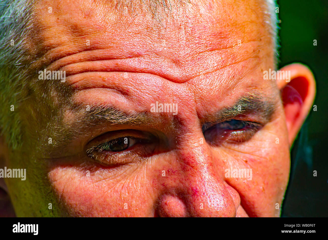 Elderly man mustache smokes cigarette hi-res stock photography and ...