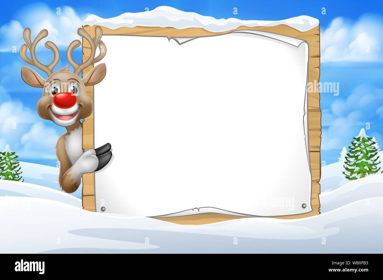 Reindeer snow Stock Vector Images - Alamy