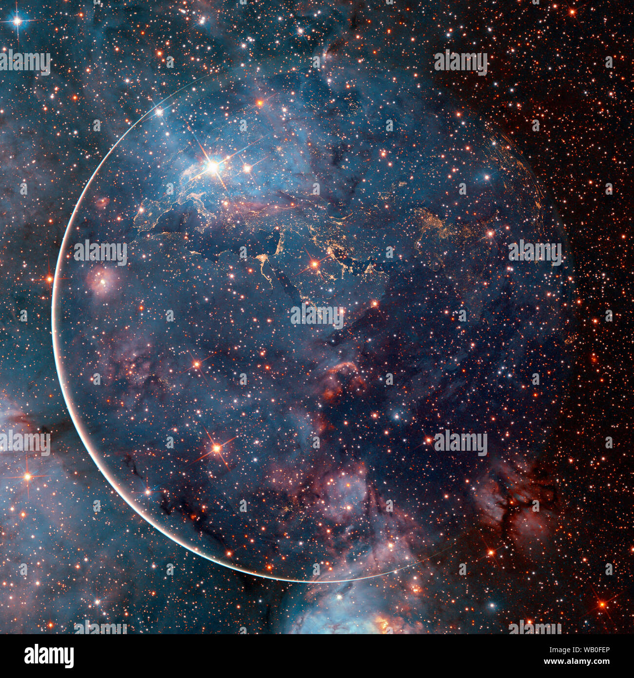 Earth. Space art. Outer space. Elements of this image furnished by NASA ...