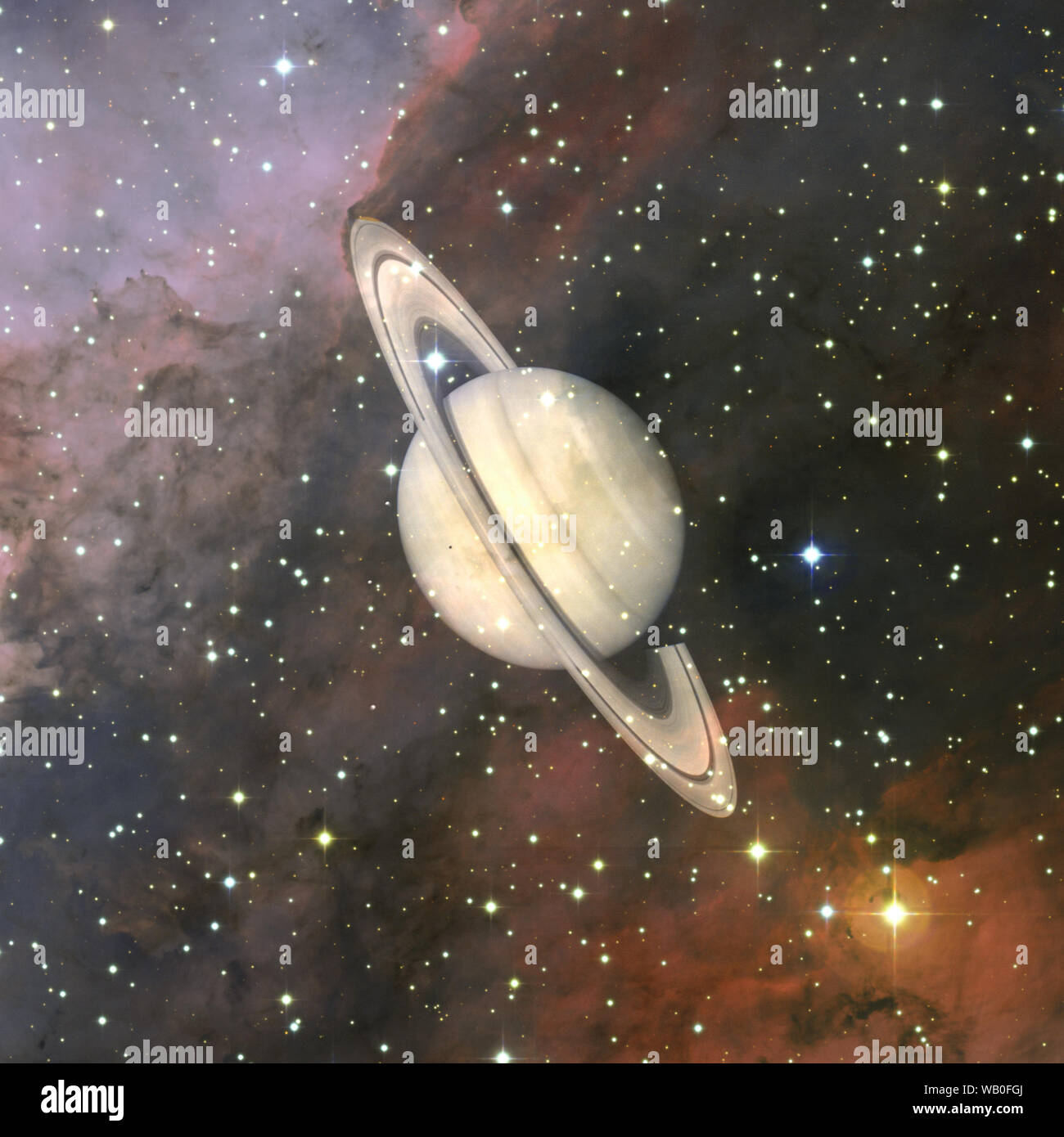 Saturn. Incredibly beautiful planets, galaxies, dark and cold beauty of ...