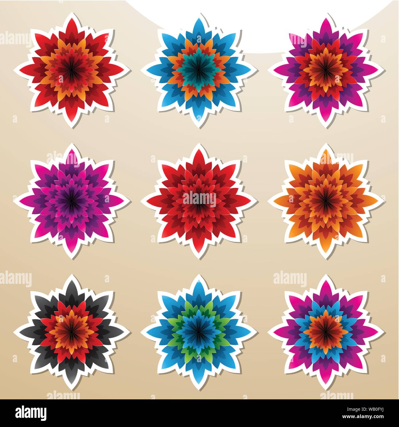 Spiky flower petals Stock Vector Images - Alamy
