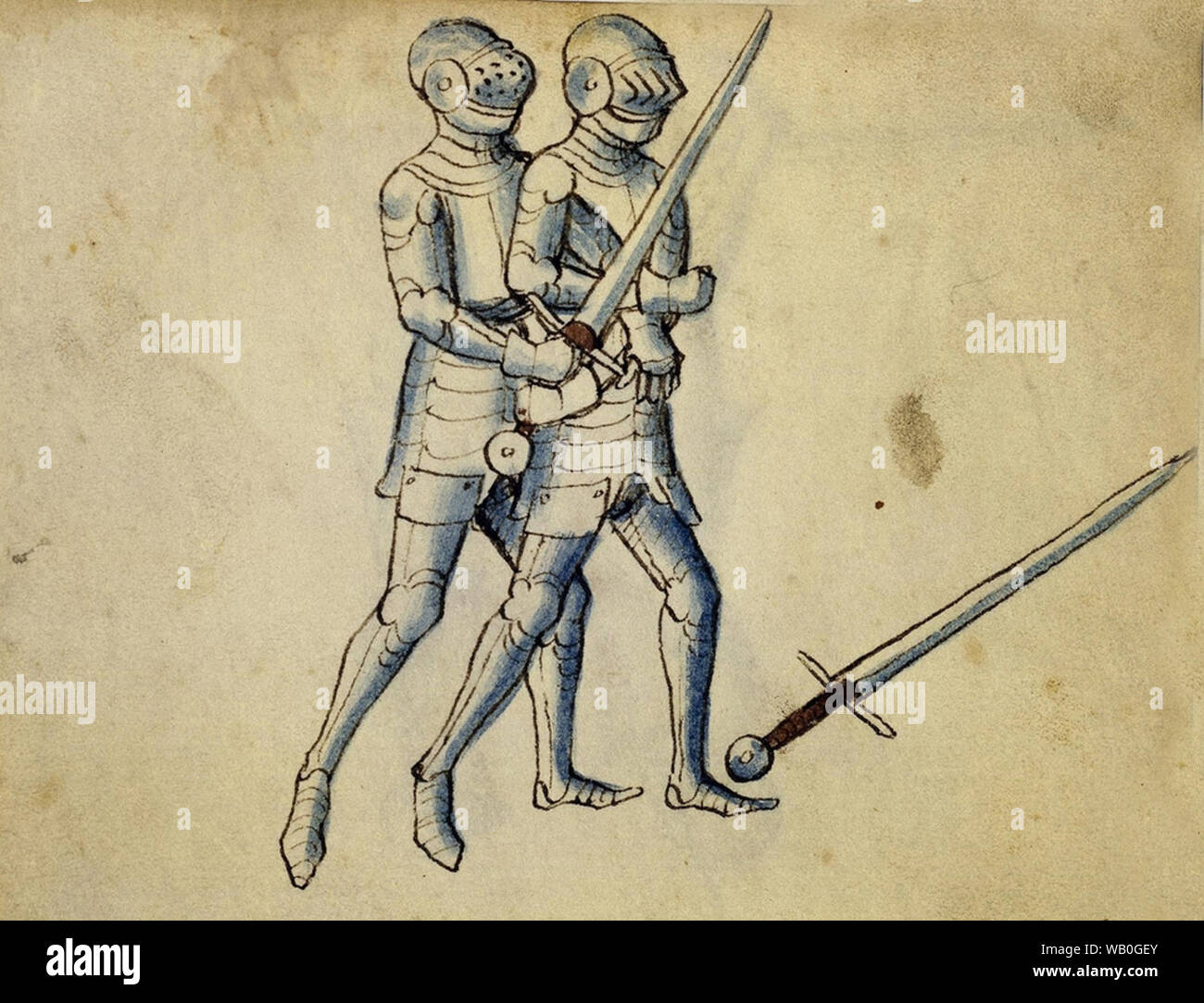 Vintage arms and armour - Knights training 'how to' guide illustration ...