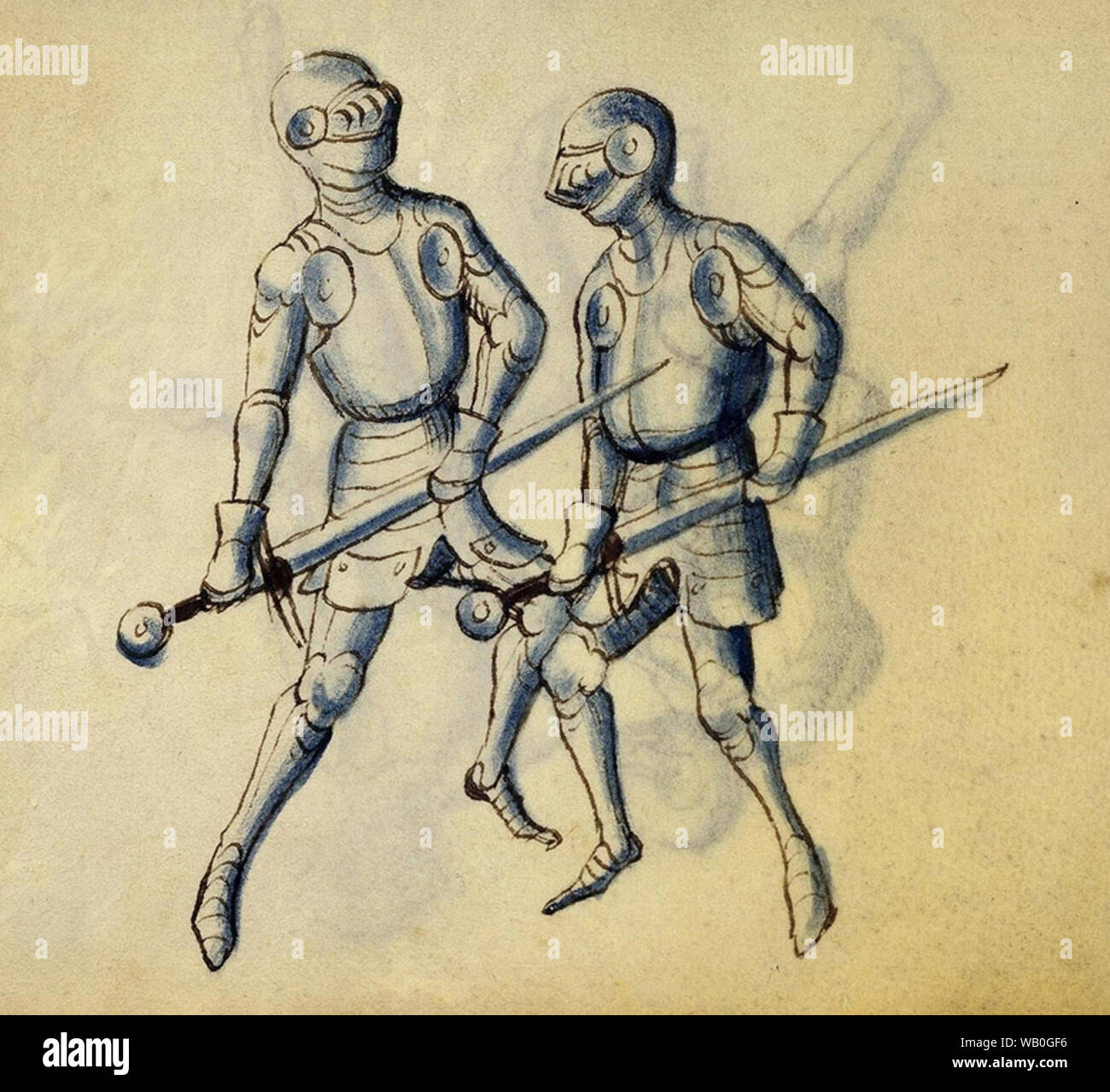 Vintage arms and armour - Knights training 'how to' guide illustration ...