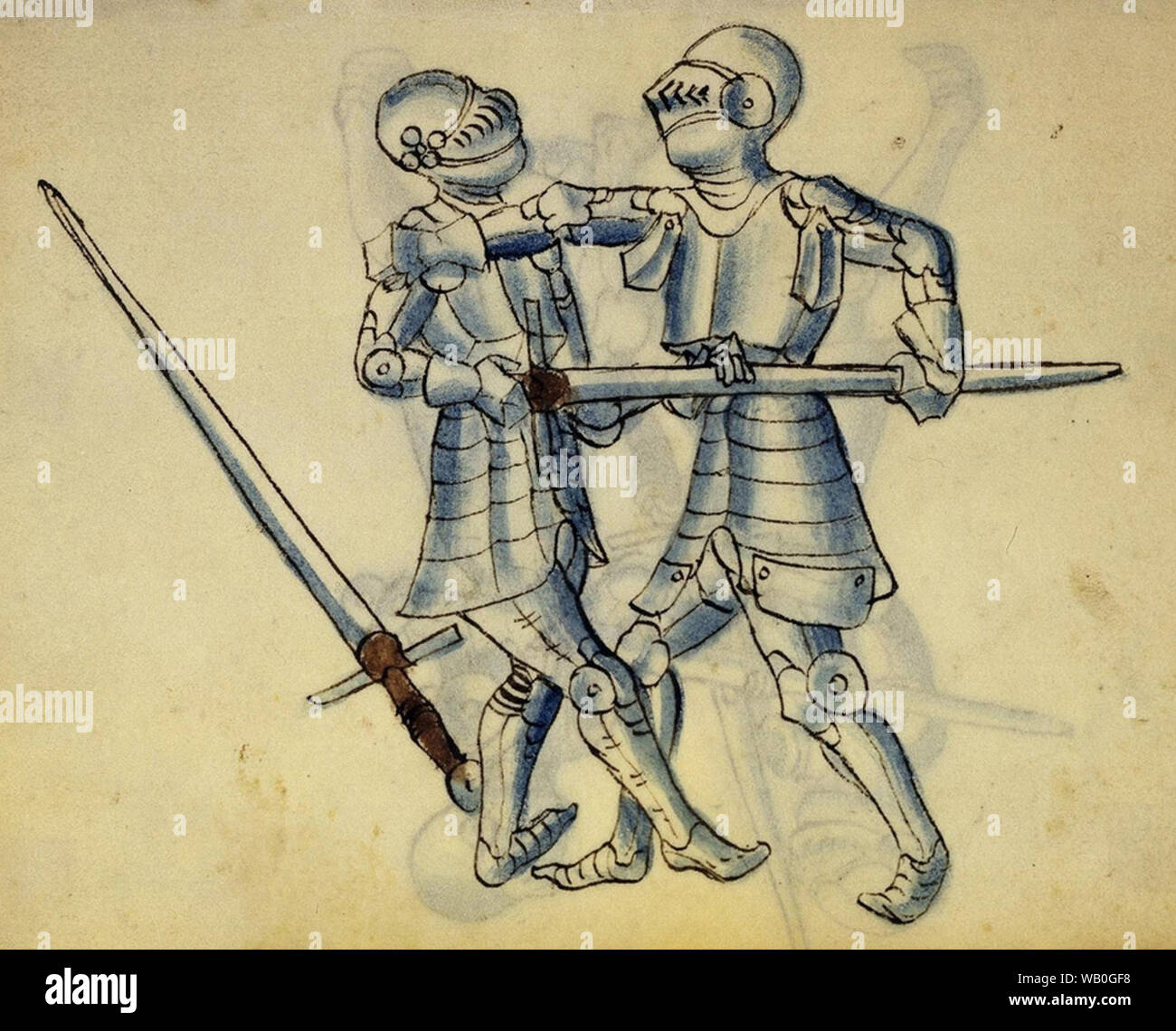 Vintage arms and armour - Knights training 'how to' guide illustration ...