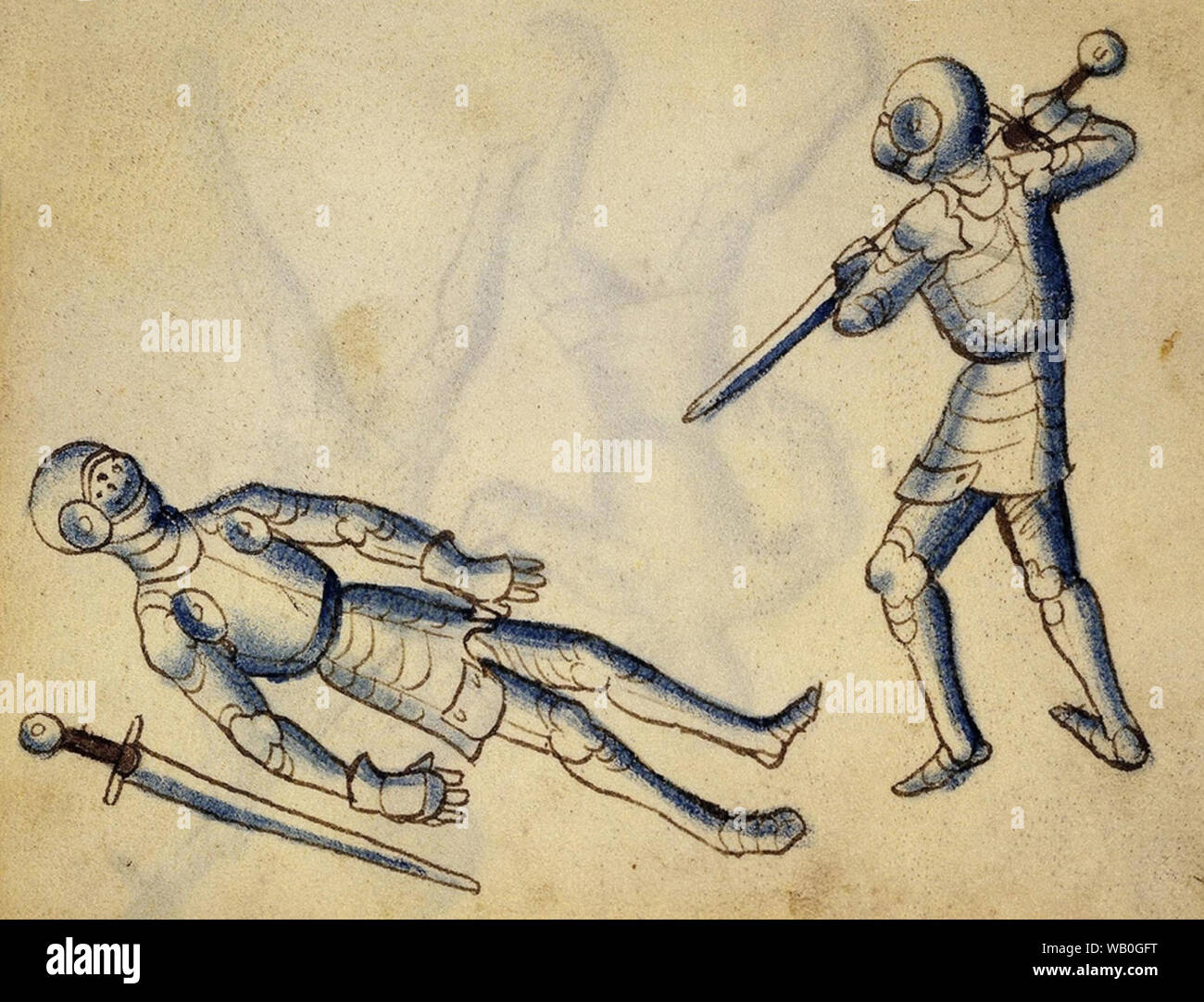 Vintage arms and armour - Knights training 'how to' guide illustration ...