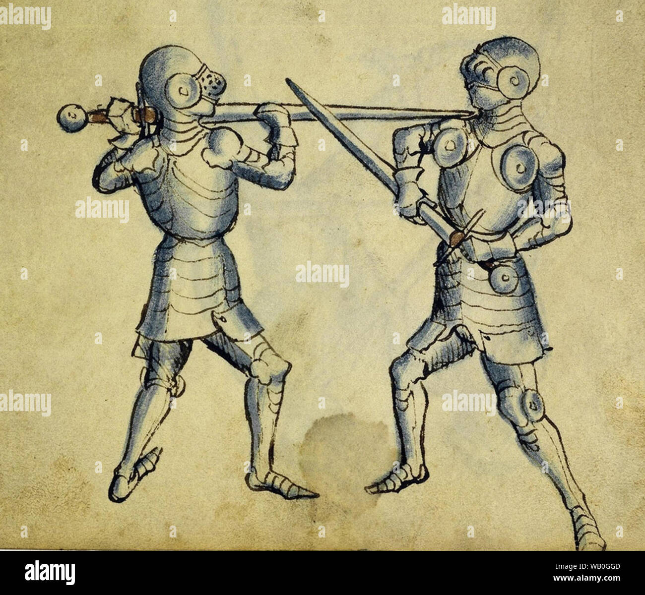 Vintage arms and armour - Knights training 'how to' guide illustration ...