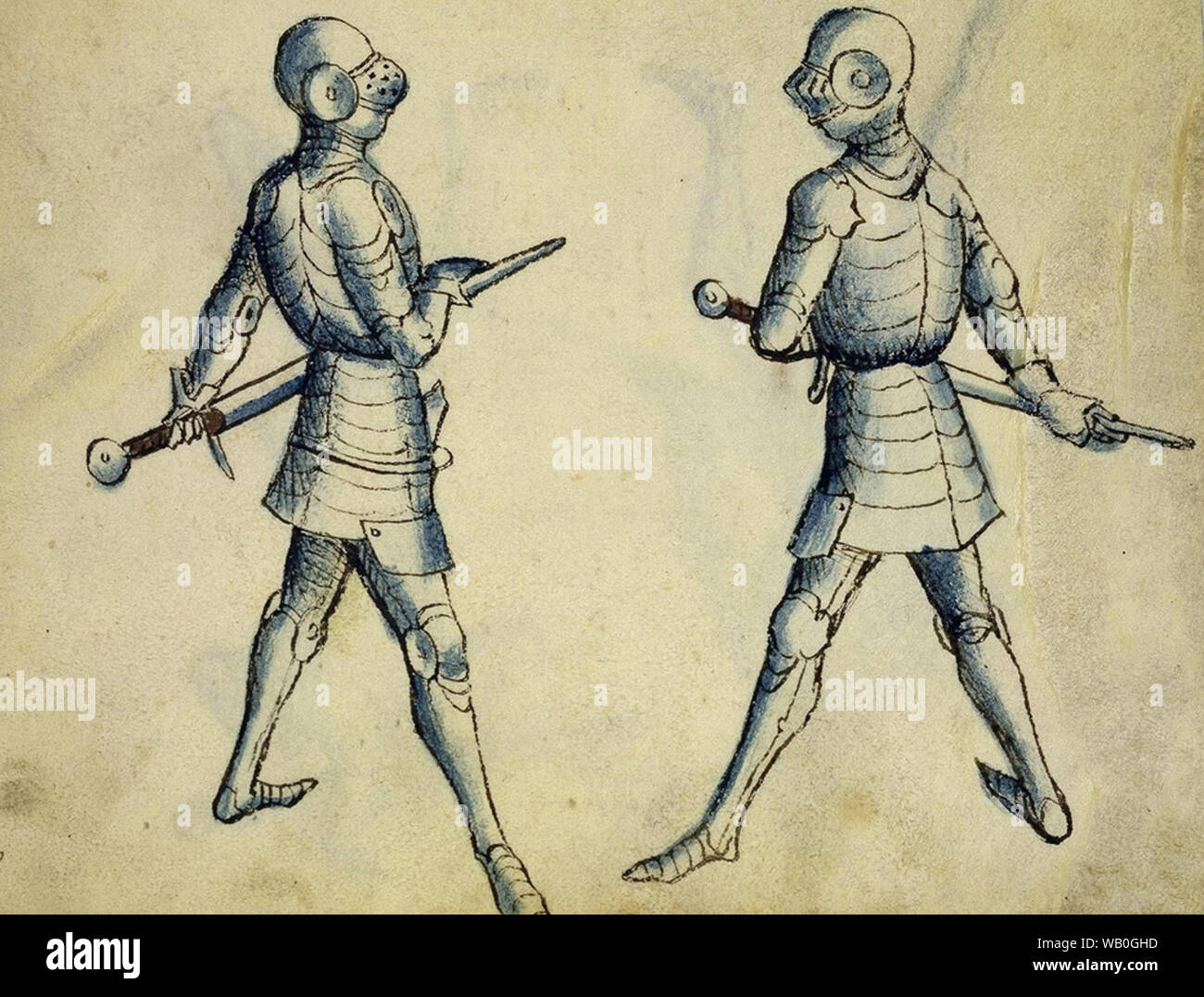 Vintage arms and armour - Knights training 'how to' guide illustration ...