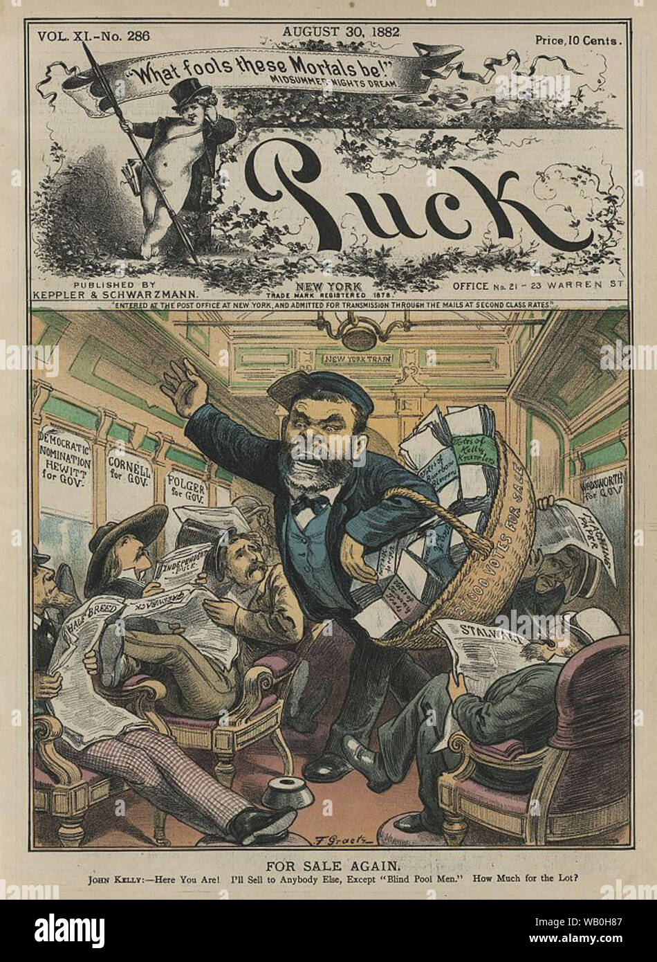 Puck cartoon magazine hi-res stock photography and images - Alamy