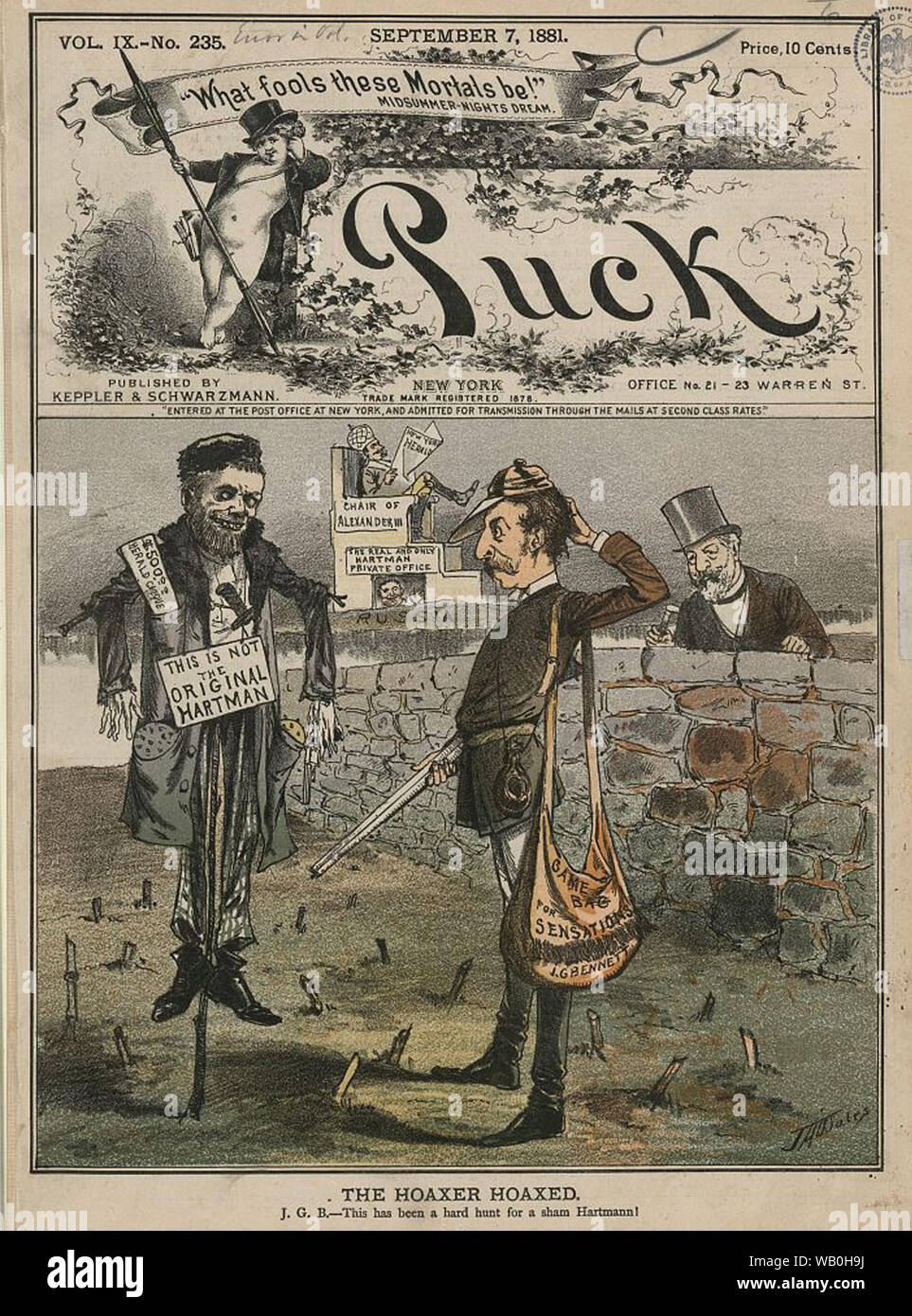 Puck magazine cartoon hi-res stock photography and images - Alamy