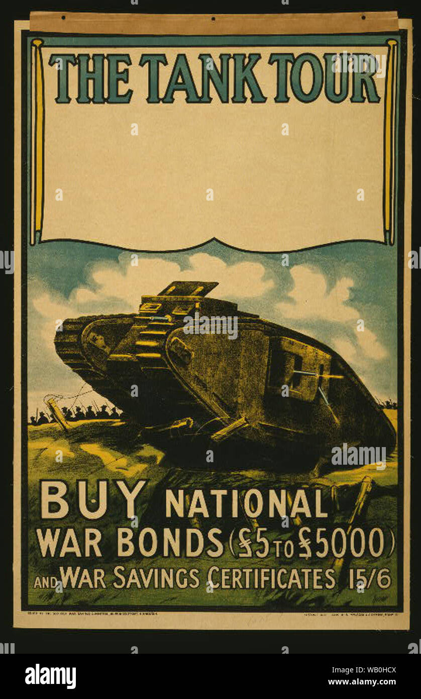 Vintage war poster tank hi-res stock photography and images - Alamy