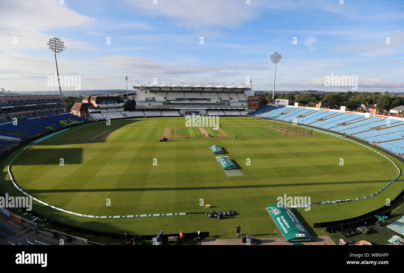 A general view of the pitch ahead of day two of the third Ashes Test ...