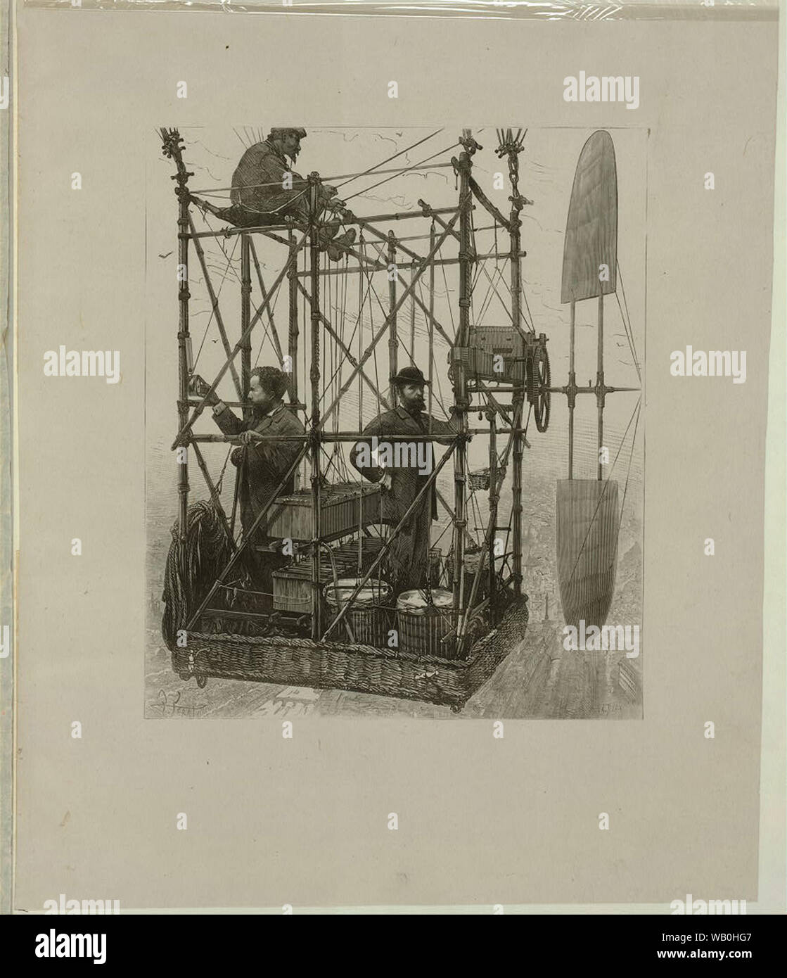 vintage air travel contraption artwork Stock Photo - Alamy