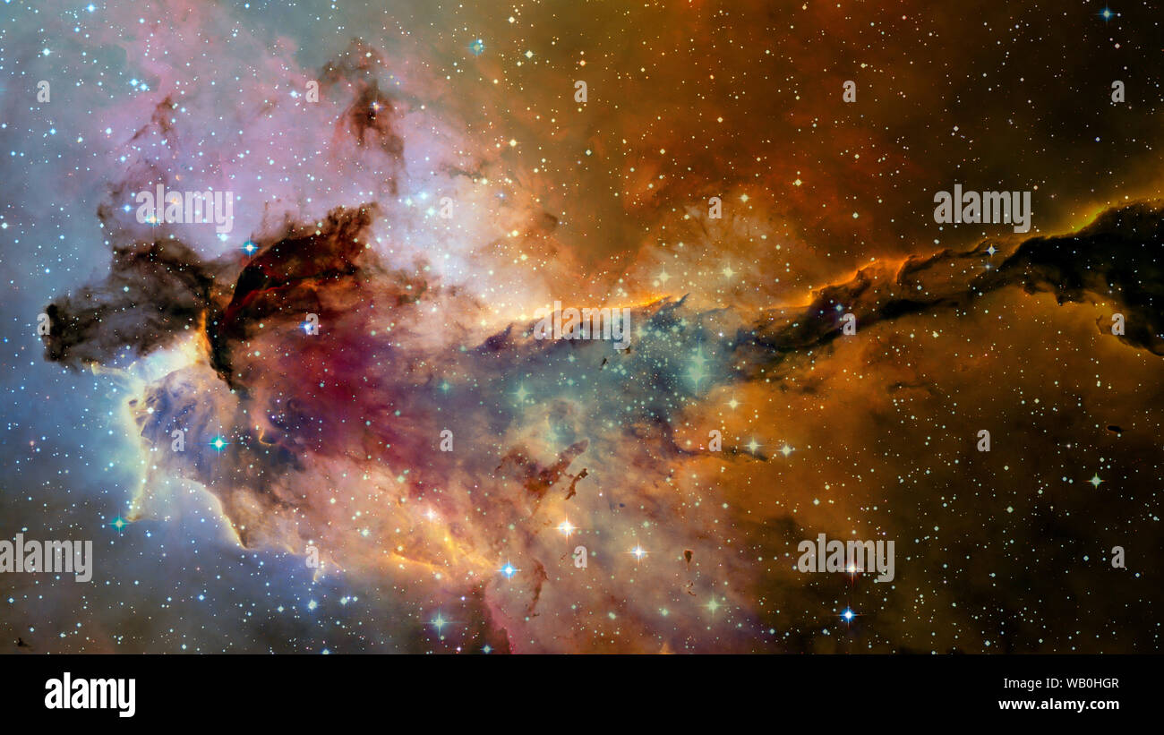 Infinite space background with nebulas and stars. This image elements ...