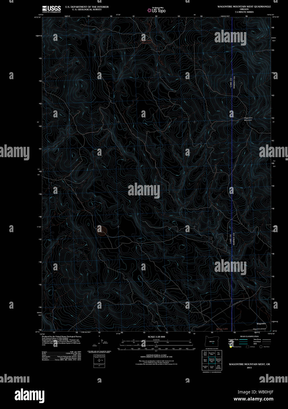Map of wagontire oregon hi-res stock photography and images - Alamy