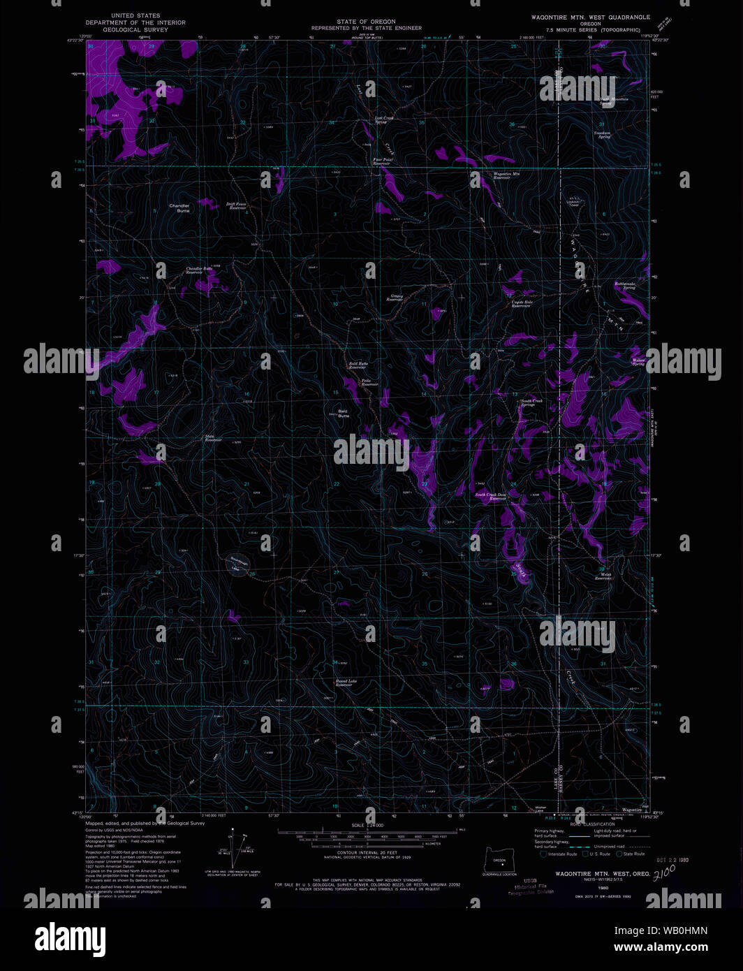 Wagontire map hi-res stock photography and images - Alamy