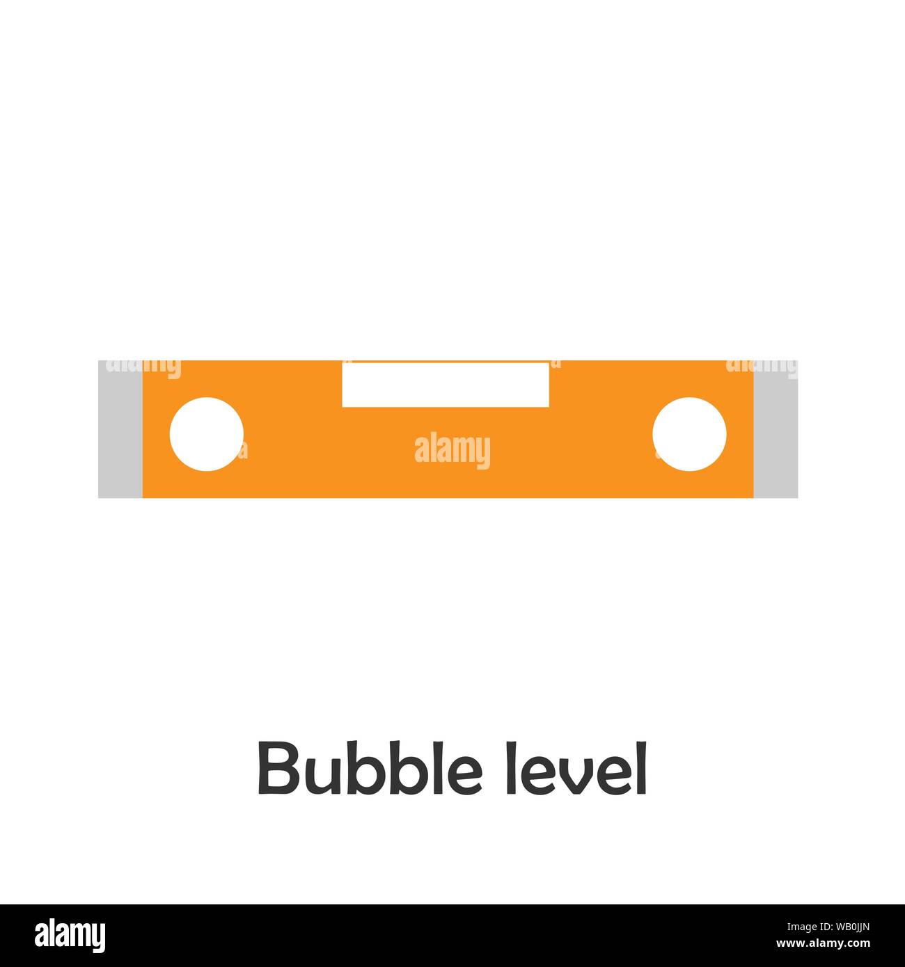 Bubble level in cartoon style, construction card for kid, preschool ...