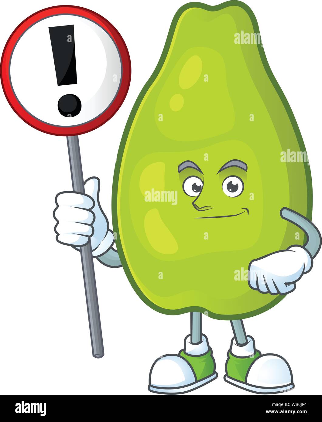 With sign cute papaya on a white background Stock Vector Image & Art ...