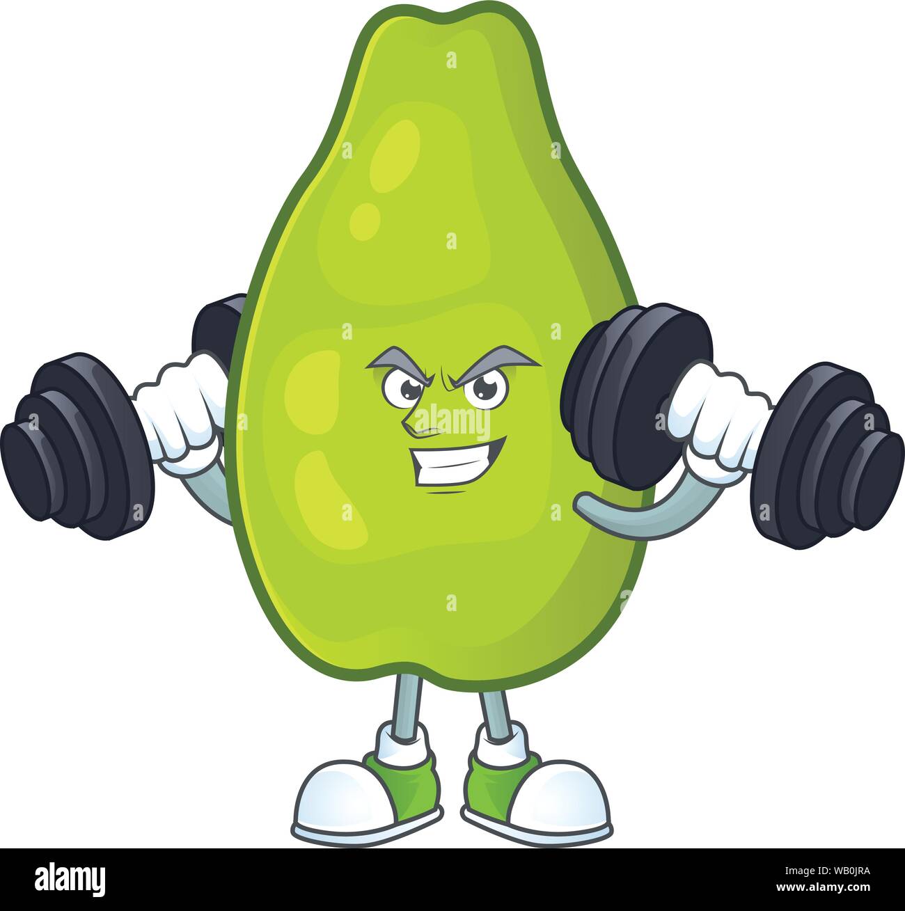 Funny barbell on white Cut Out Stock Images & Pictures - Alamy