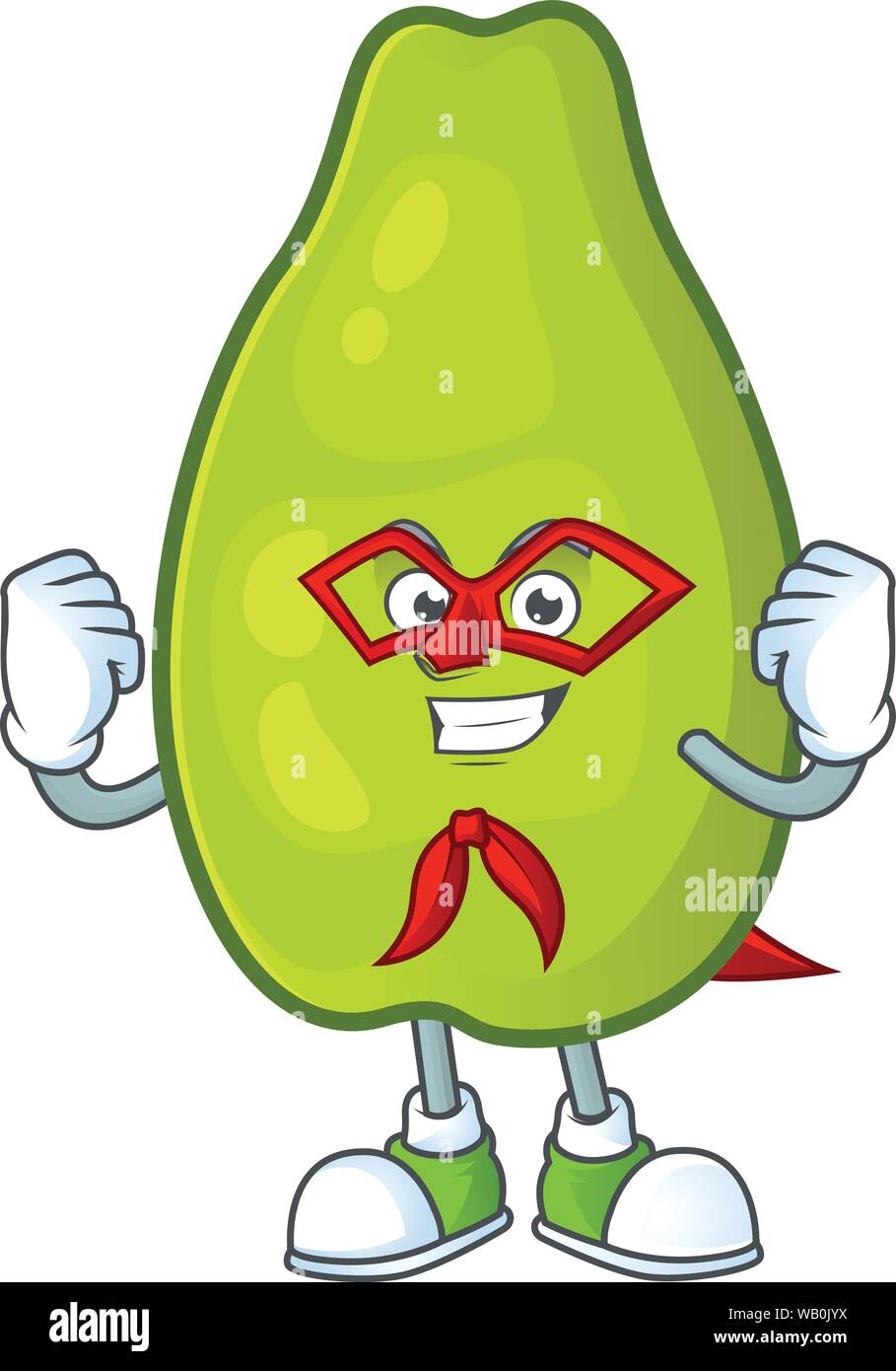 Super hero papaya fresh on the cartoon character Stock Vector Image ...