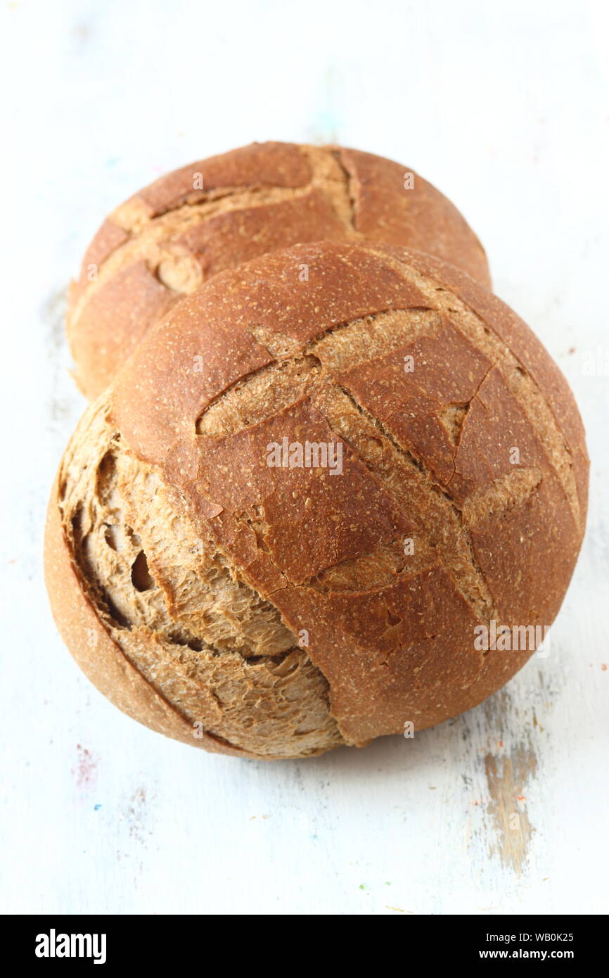 whole wheat circle bread Stock Photo - Alamy