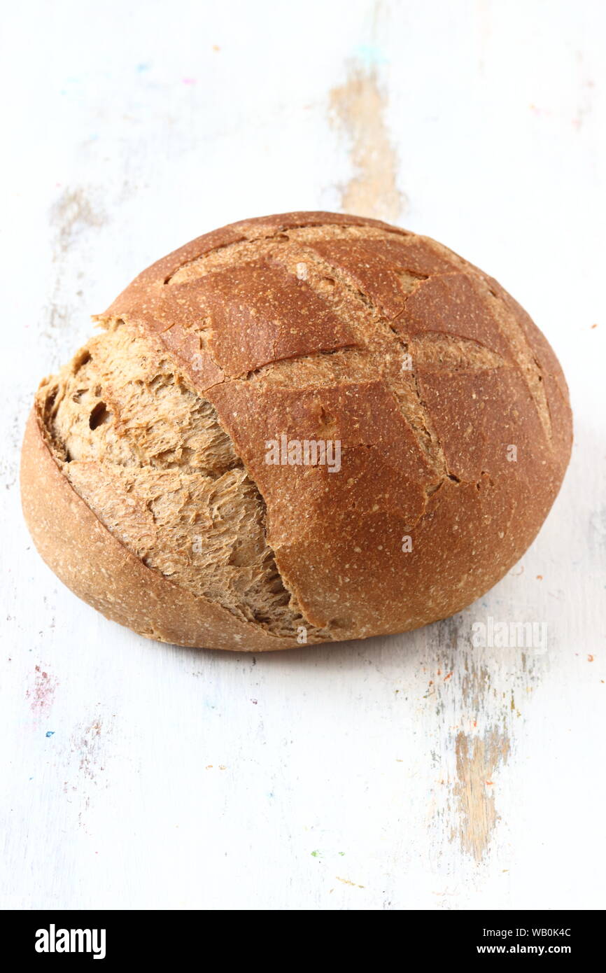 whole wheat circle bread Stock Photo - Alamy