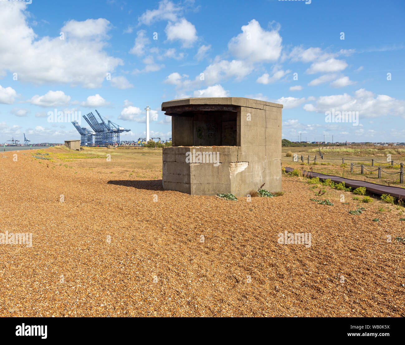 Second world war concrete defence building at Landguard, Port of ...