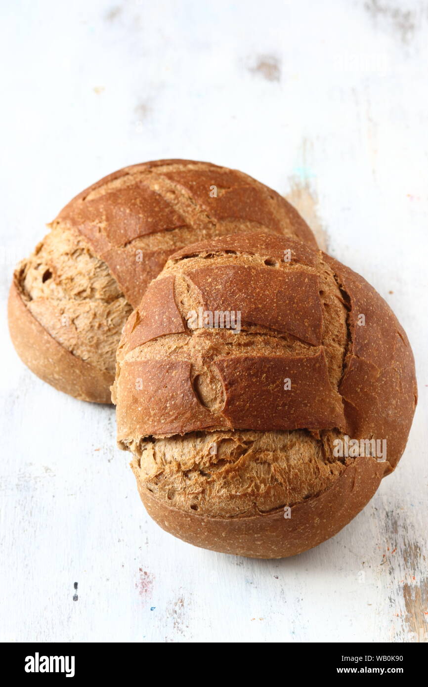 whole wheat circle bread Stock Photo - Alamy