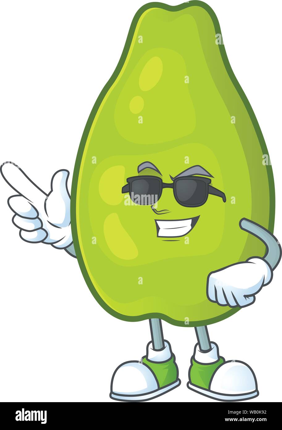 Super cool papaya fresh on the cartoon character Stock Vector Image ...