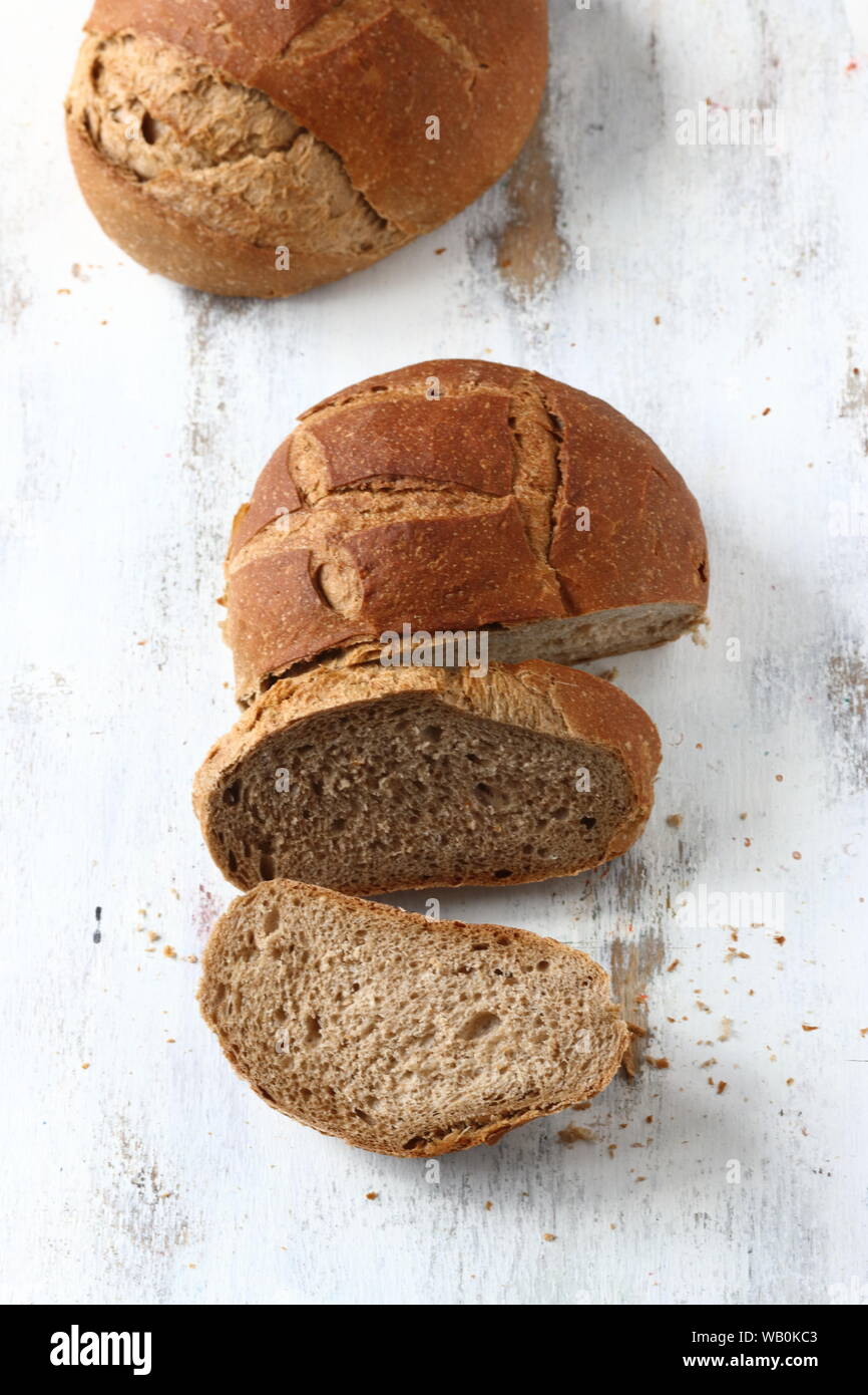 whole wheat circle bread Stock Photo - Alamy