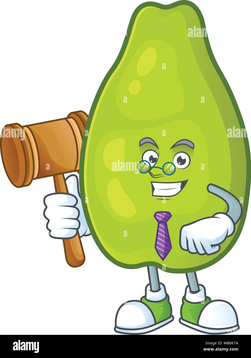 Judge fresh and ripe papaya isolated on white background Stock Vector ...