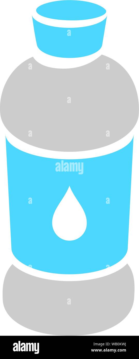 Vector Illustration of Grey and Blue Water Icon isolated on a White ...