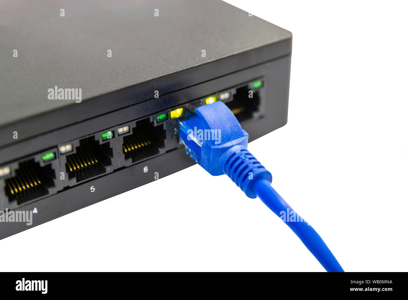 The blue network cables to connect Lan port in the Datacenter room ...