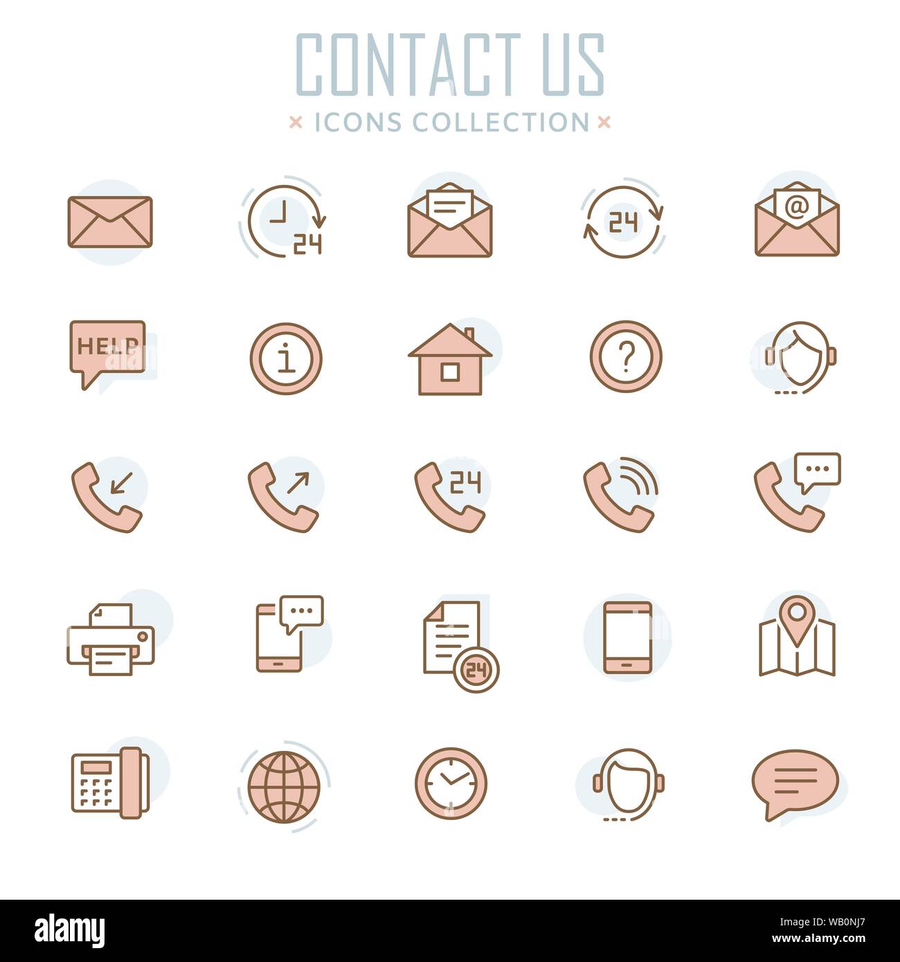Set contact us icons hi-res stock photography and images - Alamy