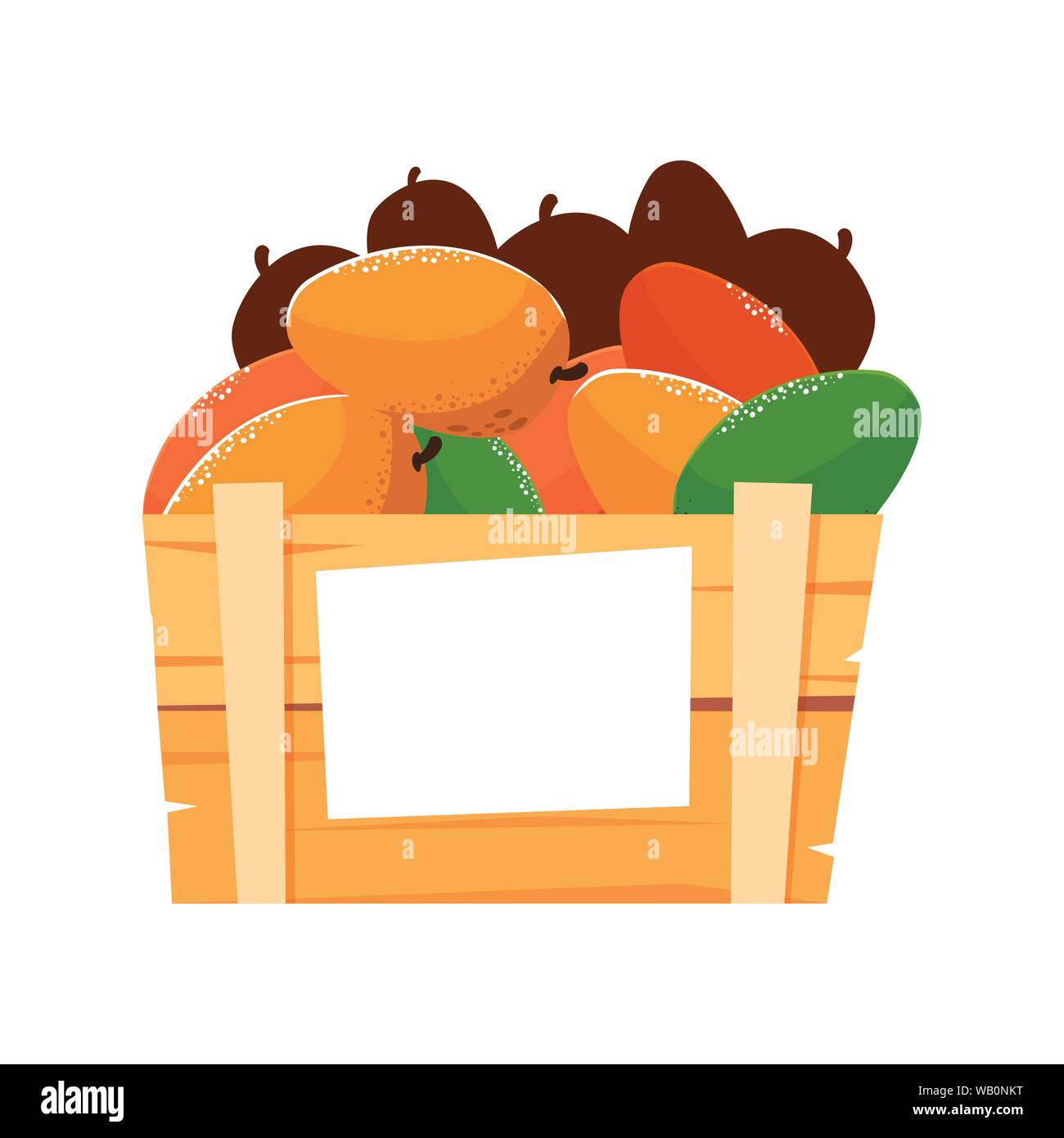 Basket of mangoes Stock Vector Images - Alamy