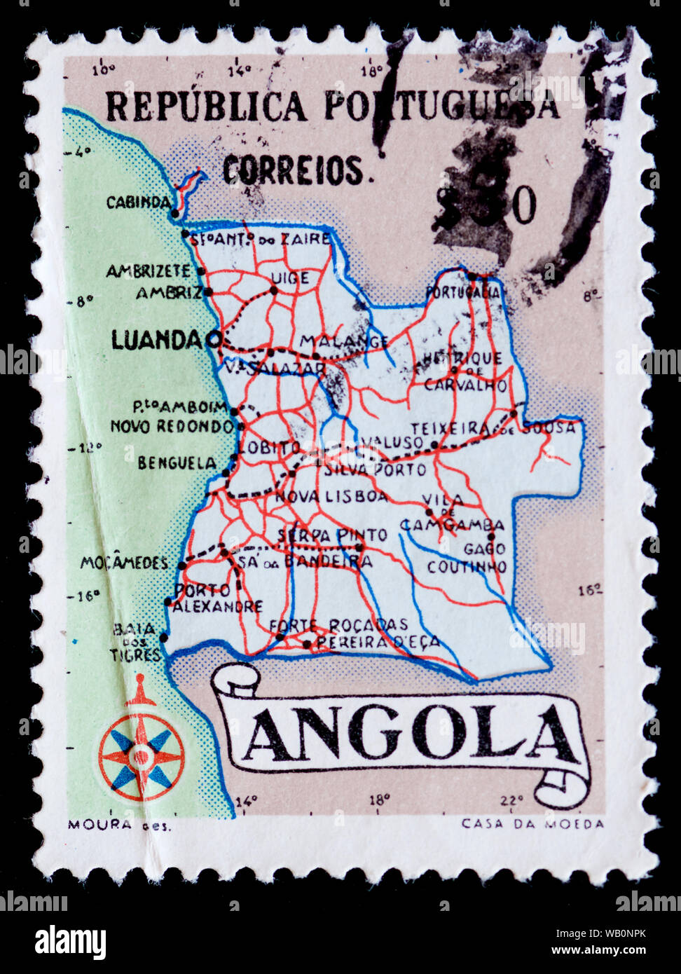 Postage stamp angola hi-res stock photography and images - Alamy
