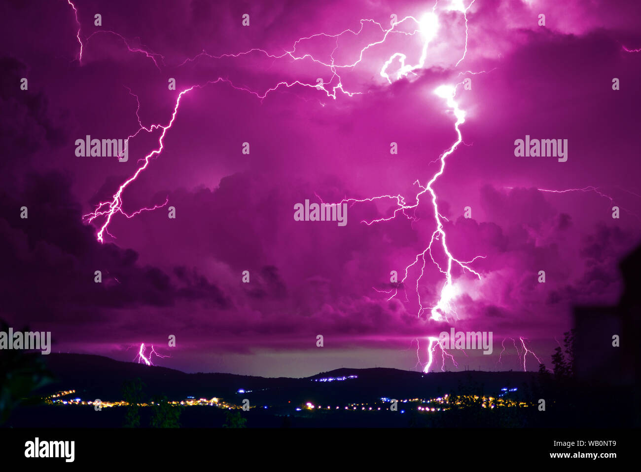 Pink Lightning Storm