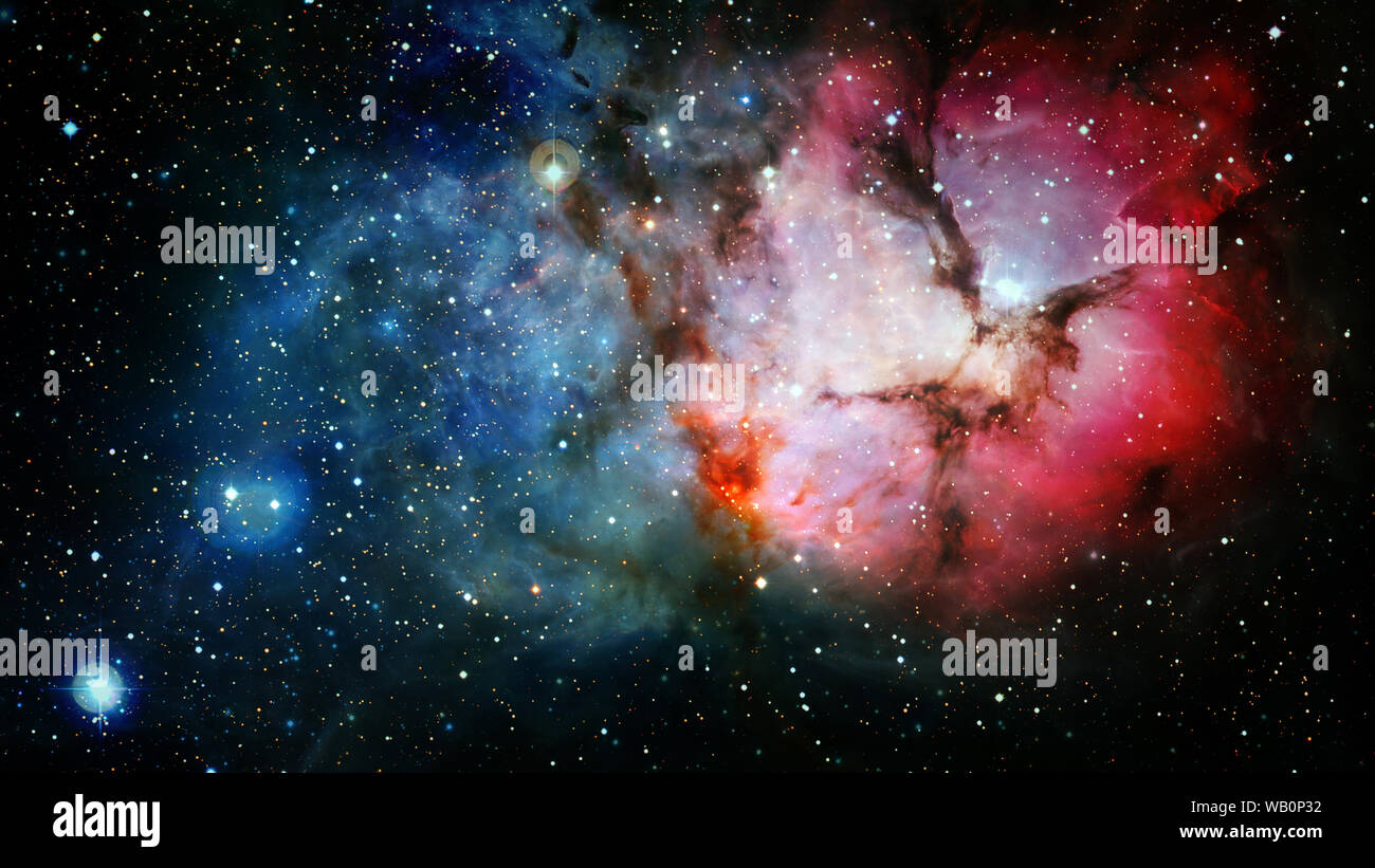 Infinite space background with nebulas and stars. This image elements ...