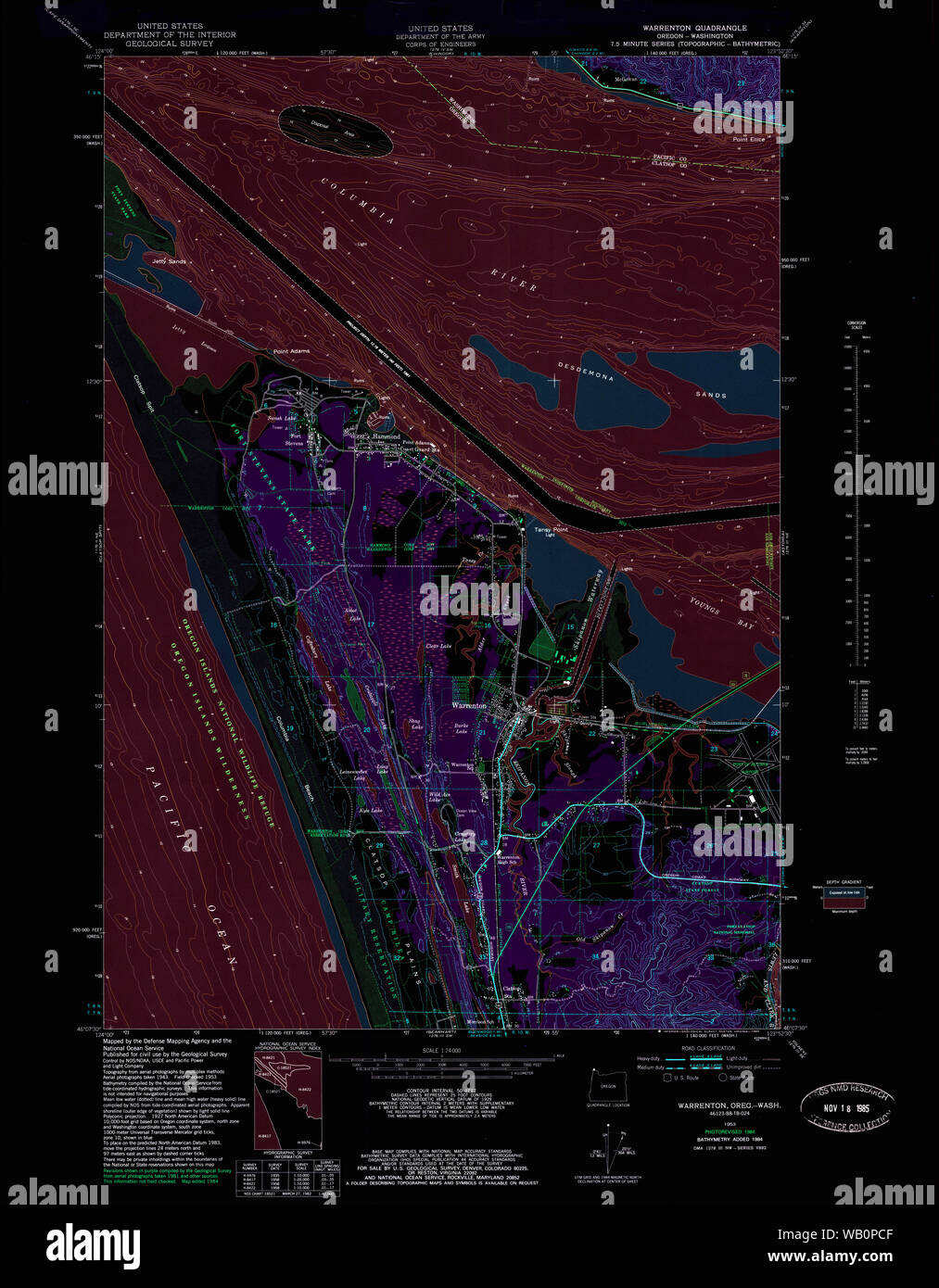 Warrenton oregon map hi-res stock photography and images - Alamy