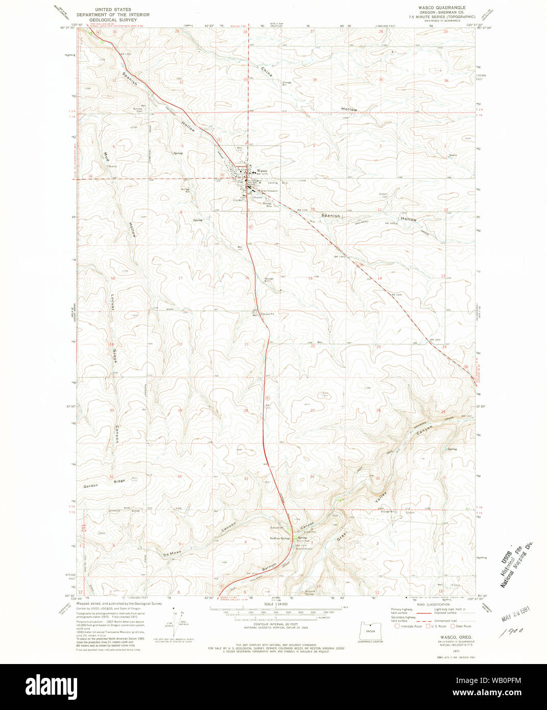 Map of wasco Cut Out Stock Images & Pictures - Alamy