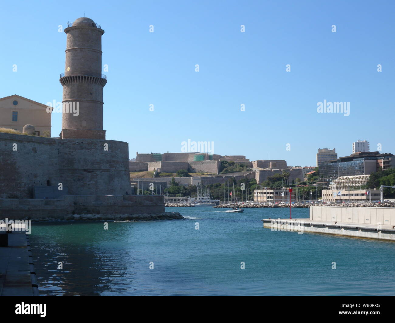 Fanal tower in Entrance Of The Port Of Marseille Provence , France ...